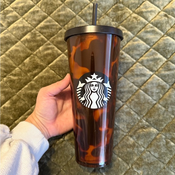 Starbucks | Dining | Tortoise Print Plastic Starbucks Thermos | Poshmark